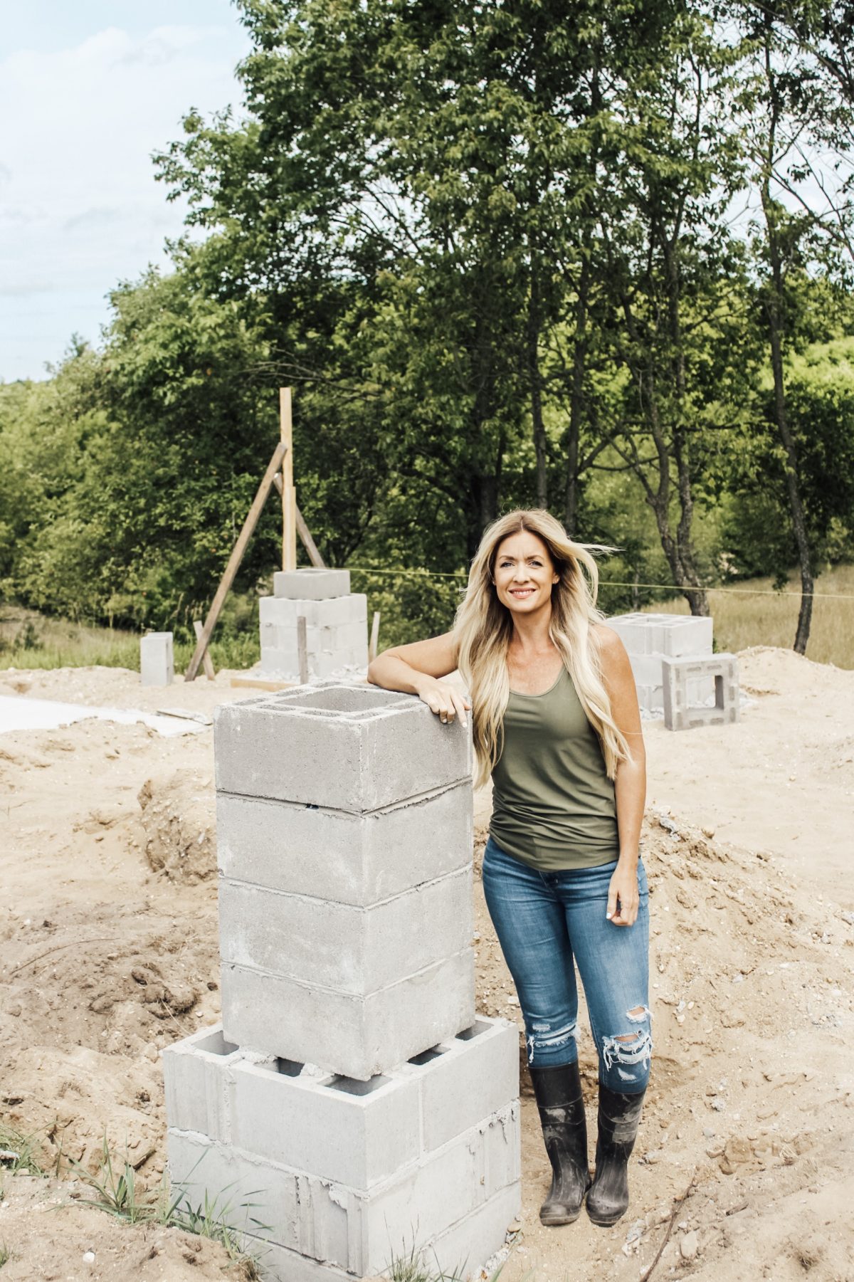 DIY Pavilion: Masonry Work for Columns - Fletcher Creek Cottage