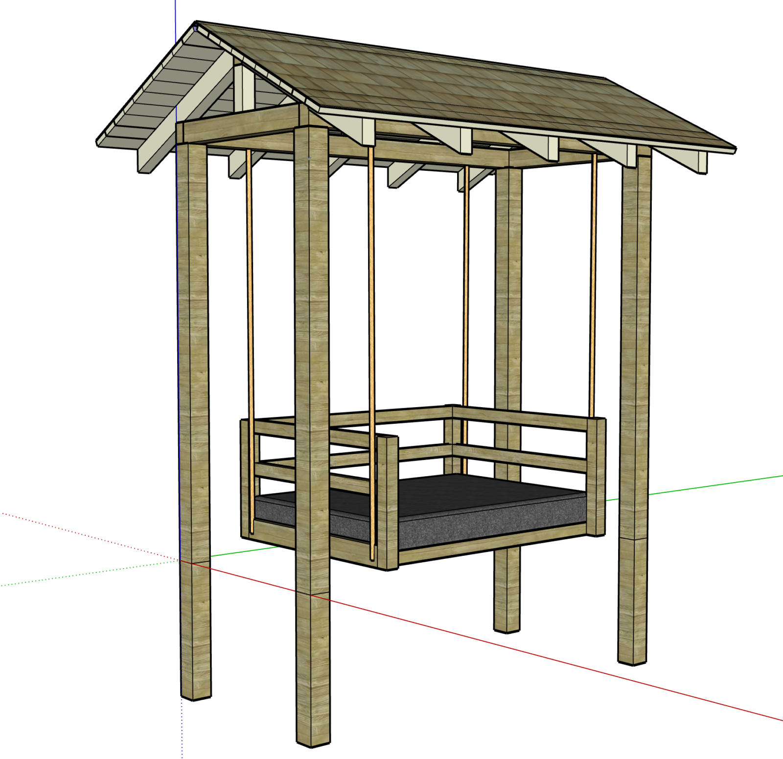 How To Build A Beautiful Covered Daybed Swing - Fletcher Creek Cottage